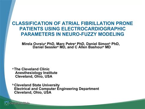 Classification Of Atrial Fibrillation Prone Patients Using Electrocardiographic Parameters In