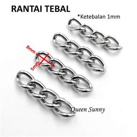 Jual Rantai Logam Chain Extender TEBAL Sambungan Gantungan Kunci Keychain Kab Sleman Queen