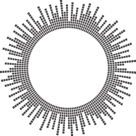 Circle Sound Wave Audio Music Equalizer Round Circular Icon Spectrum Radial Pattern And