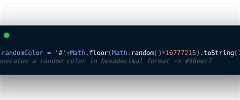 Random Colors Generating Random Color With Single Line Of Js Code