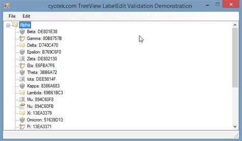 Extending The Labeledit Functionality Of A Treeview To Include