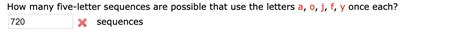 solved how many ordered sequences are possible that contain