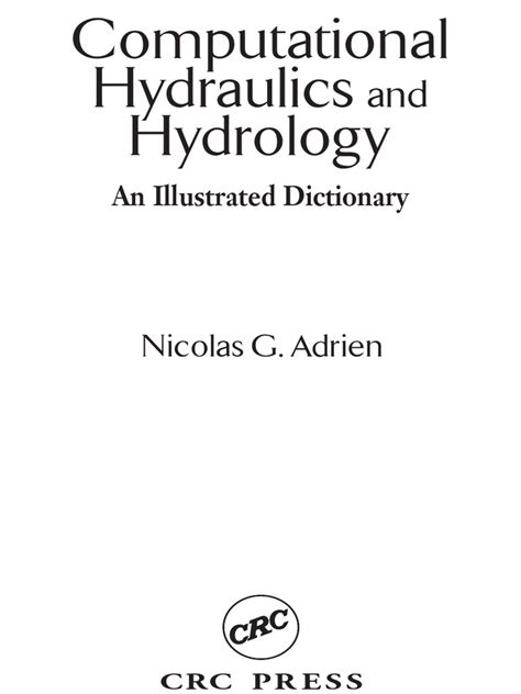 Computational Hydraulics And Hydrologyan Illustrated Dictionary Pdf