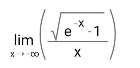 lim x inf di radical e x 1 x algo and math