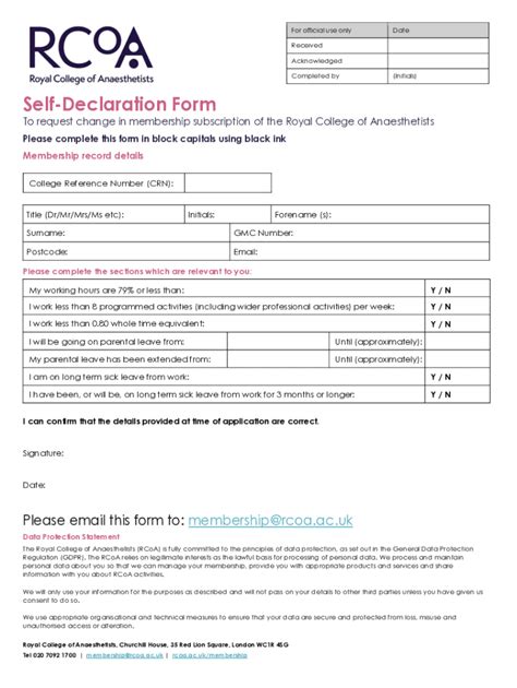 Fillable Online Self Declaration Form Fax Email Print Pdffiller