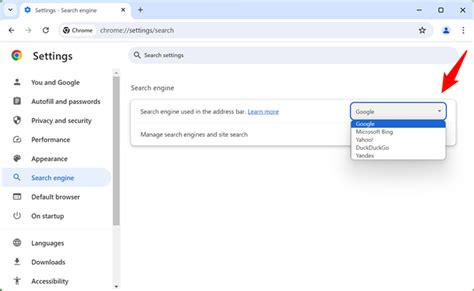 How To Set Up The Search Engine In Google Chrome