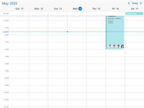 Angular Scheduler Event Customization Example Mobiscroll