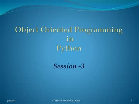 Basics Of Object Oriented Programming In Python Pptx
