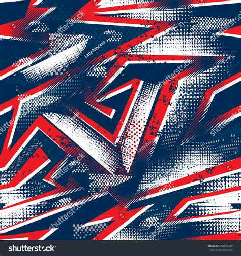 Abstract Seamless Geometric Background Cracked Texture Stock Vector Royalty Free 504803428