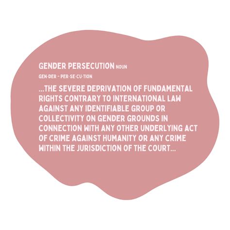 The Avenues Of Gender Persecution