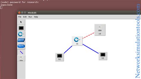 Creation Of Network In Mininet Network Simulation Tools