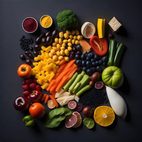 Premium Ai Image A Gradient Of Food Items