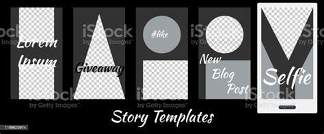 소셜 네트워크에 대한 미니멀 한 이야기의 집합입니다 사진에 대한 프레임 Seth는 고유 한 콘텐츠를 만들 수 있습니다 스토리용 템플릿입니다 문자 모양의 패턴입니다 Brand