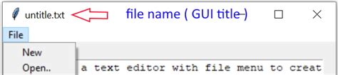 Tkinter Gui Text Editor Using Menu And Filedialog For File Operations