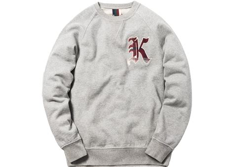 Kith Patchwork Williams Crewneck Heather Grey Mens Fw18 Us