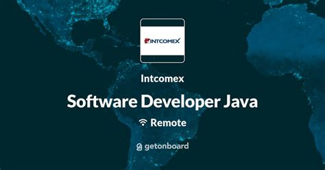 Software Developer Java At Intcomex Remote Work From Home Get On Board