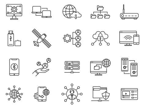 Networking Vector Icons Graphic Fork