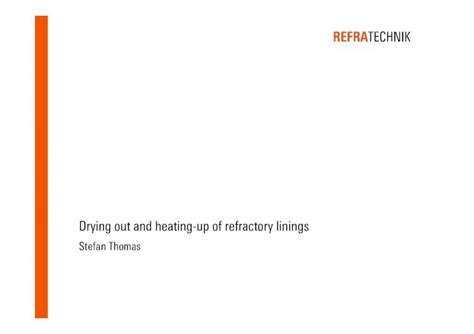 Pdf Drying Out And Heating Up Of Refractory Linings Dokumen Tips