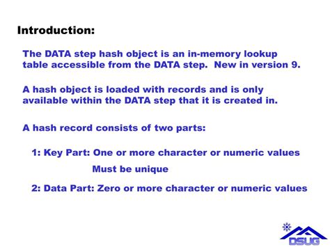 Ppt Introduction To Using The Data Step Hash Object With Large Data