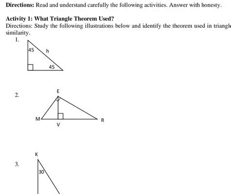 Activity 1 What Triangle Theorem Used Studyx Activity 1 What Triangle Theorem Used Studyx