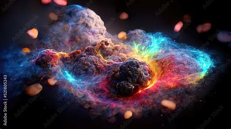 Space Nebula 4k Colorful Abstract Background Image 3d Illustration 3d Render Space Surreal