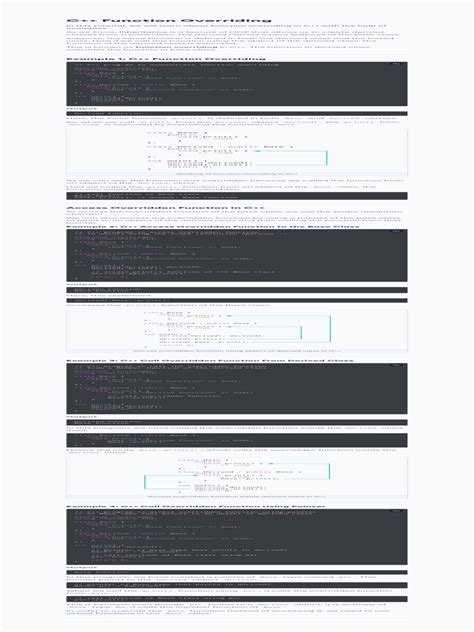 C Function Overriding Pdf Inheritance Object Oriented Programming C