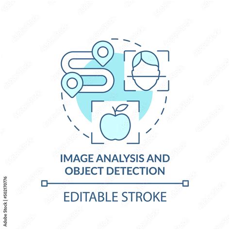 Image Analysis And Object Detection Turquoise Concept Icon Use Of Machine Learning Abstract