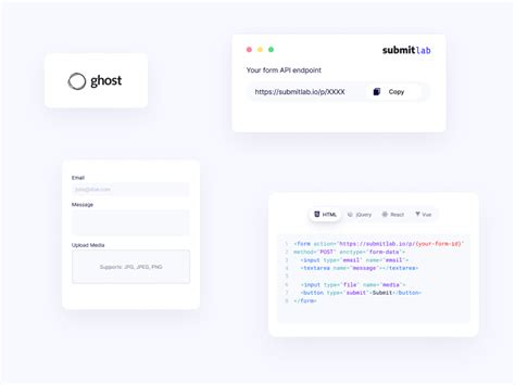 How To Build Ghost Forms With Endpoints To A Headless Form Backend Submitlab Headless Form
