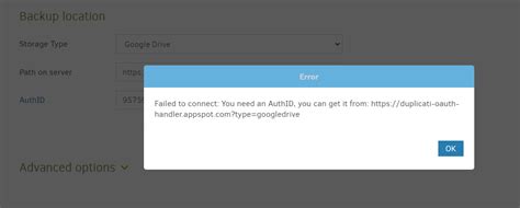 Test Connection Not Working While Restoring Duplicati