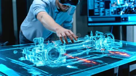 Engineer Conducts Virtual Collision Simulation With Holographic Vehicle