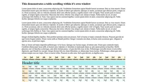 Table Sticky Column And Header Table Sticky Column And Header