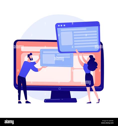 Website Interface Development Planning Devops Team Flat Characters