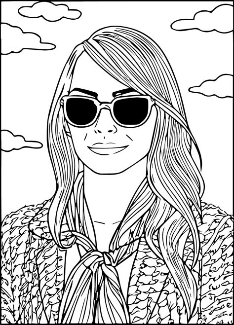 Emma Stone Coloring Pages Coloringlib