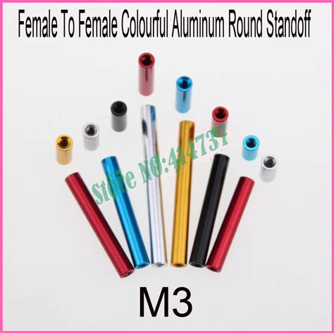 20pcs Lot High Quality M3 Thread Female To Female Colourful Aluminum