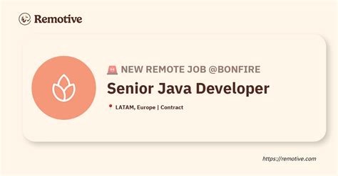 Hiring Senior Java Developer Bonfire