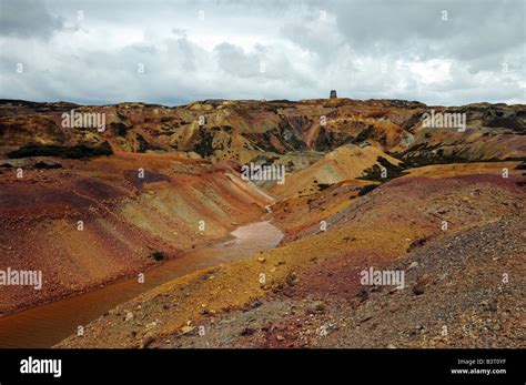 Parys Opencast Copper Mine Anglesey North Wales Stock Photo Alamy