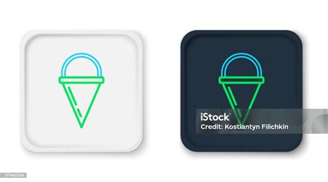 흰색 배경에 격리 된 라인 화재 콘 버킷 아이콘 금속 콘 양동이 가 비어 있거나 소방용 물 다채로운 개요 개념 벡터 검은색에 대한 스톡 벡터 아트 및 기타 이미지 Istock