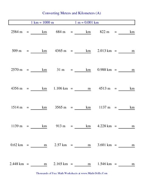 Metric Dimensional Analysis Worksheet
