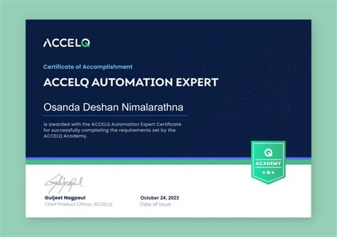 Osanda Deshan Nimalarathna On Linkedin Accelq Automation