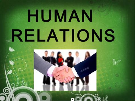 Human Relation Model Ppt