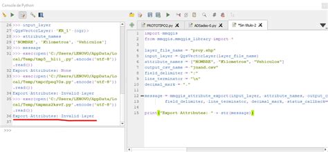 what am i doing wrong attributes export to csv file