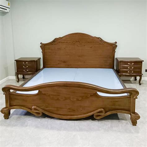 เตียงนอน 6 ฟุต รุ่นหลุยส์ เชอร์รี่ พร้อมตู้หัวเตียง