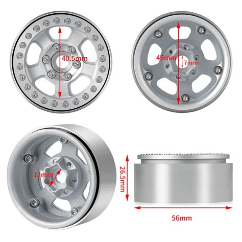 4pcs Axspeed 19 Beadlock Cnc Aluminum Alloy Wheel Rim Hubs