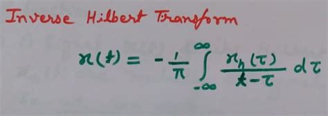 Engineering Made Easy Hilbert Transform And Inverse Hilbert Transform