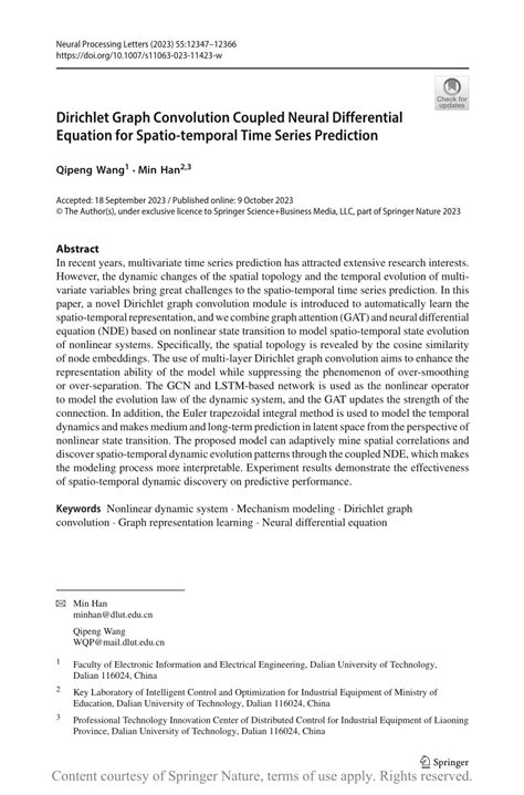 dirichlet graph convolution coupled neural differential equation for