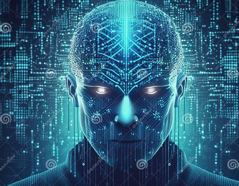 Conceptual Hacker S Brain With Neural Pathways Illuminated By Streams