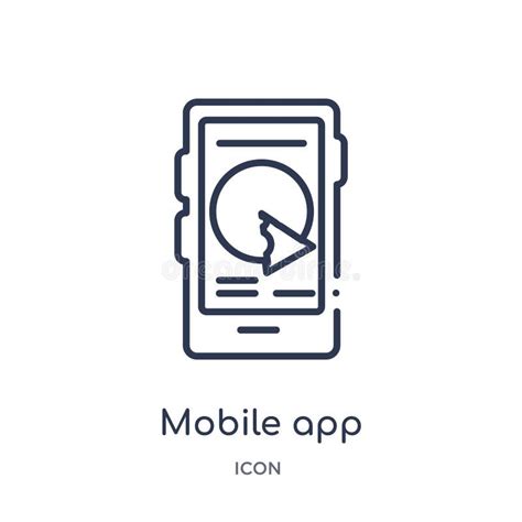 Linear Mobile App Icon From Fastfood Outline Collection Thin Line Mobile App Vector Isolated On