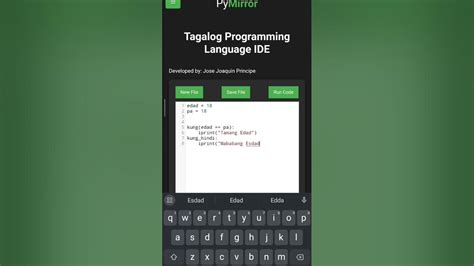 Tagalog Programming Ide Project A Django Project That Translates