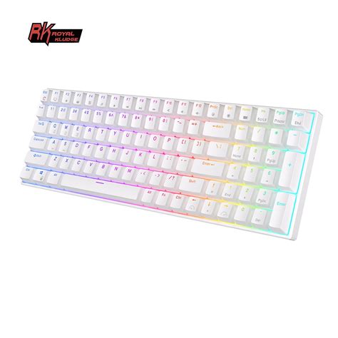 Jual Royal Kludge Rk 100 White 100 Key Gaming Keyboard Shopee Indonesia