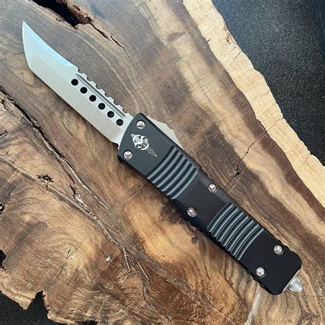 Microtech Combat Troodon Hellhound Te Black Stonewash Standard Signature Series 219 10s